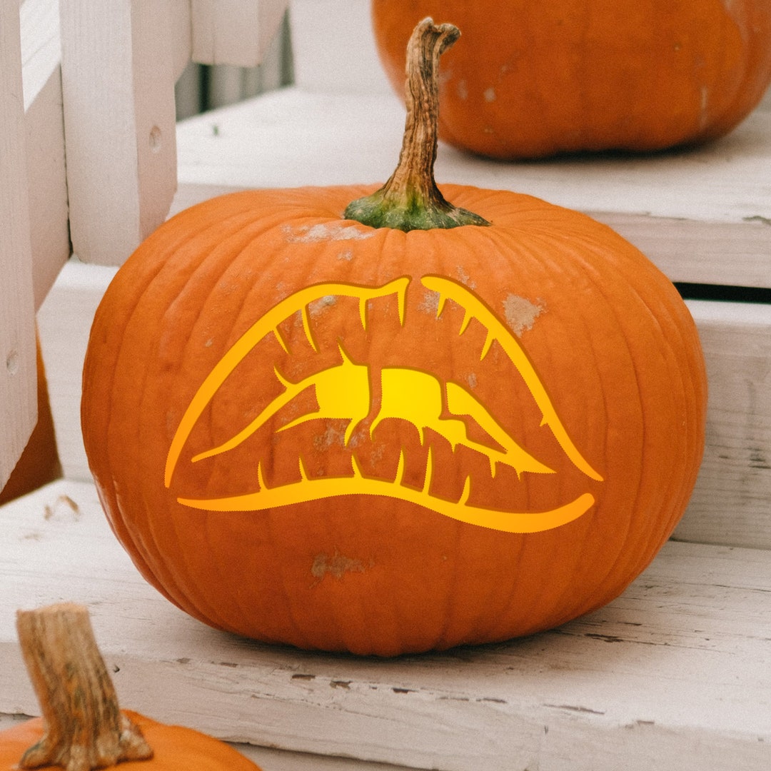 Printable Pumpkin Carving Pattern: Rocky Horror Picture Show Lips - Etsy