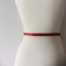 Simple Red Belt Skinny Wedding Belt Thin Bridal Belt for a - Etsy