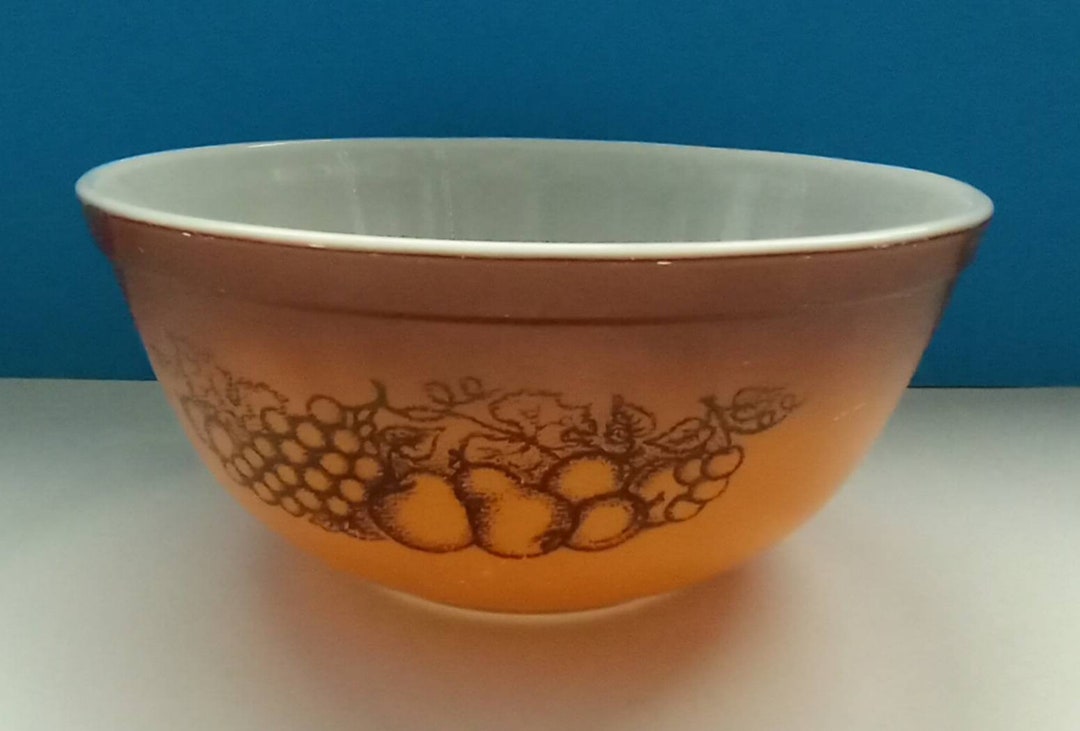Vintage Pyrex Old Orchard Mixing Bowl, Vintage 2 1/2 Quart Pyrex Bowl ...