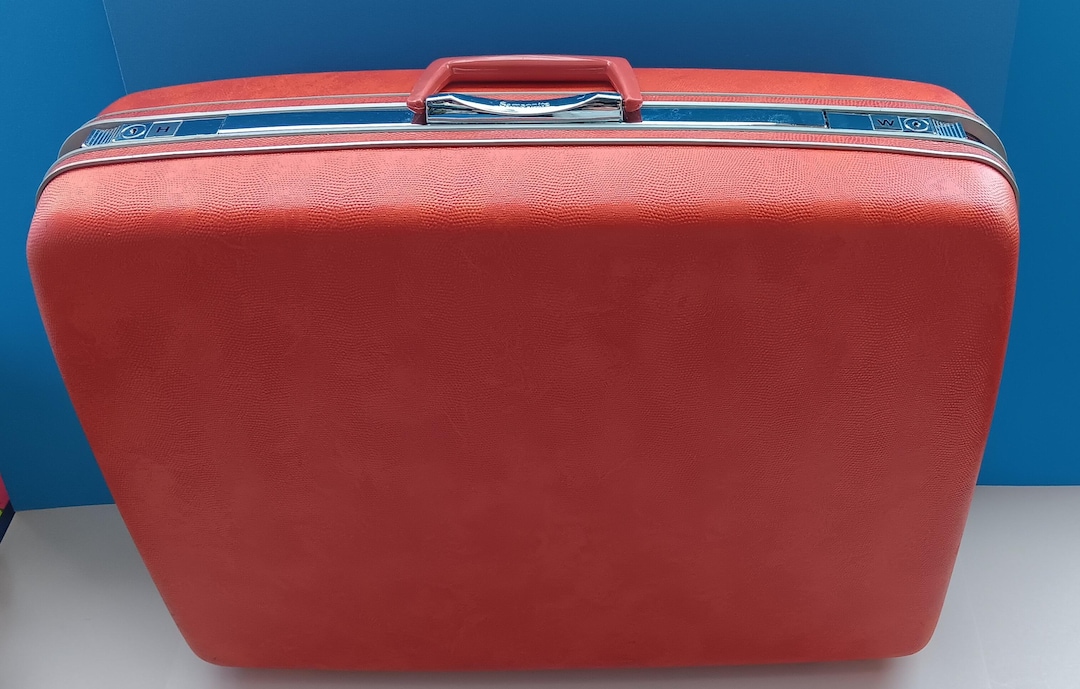 Large Vintage Samsonite Silhouette Hard Shell Suitcase, Mid Century ...