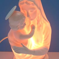 Vintage French Virgin Mary Night Light: Chalkware Madonna Mood Lamp - Etsy