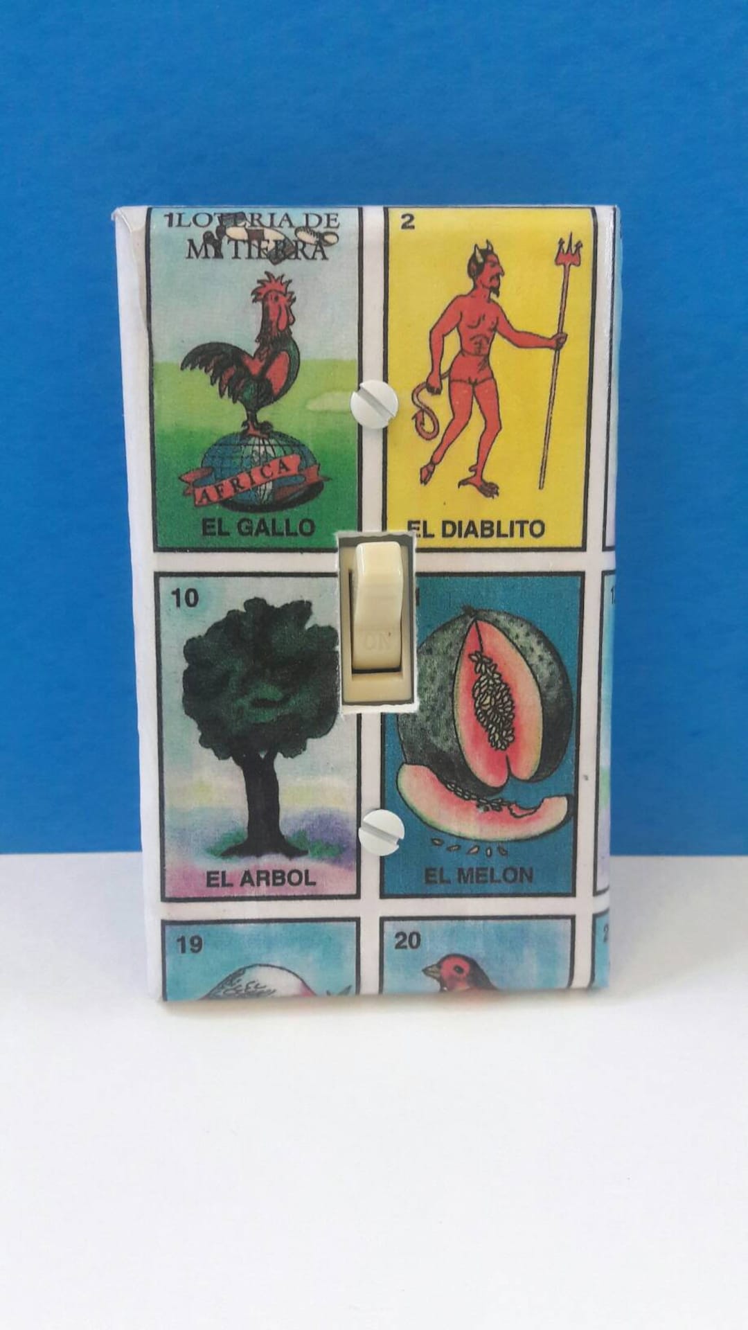 Handmade Decoupaged Loteria Light Switchplate Cover: Mexican Game Wall ...