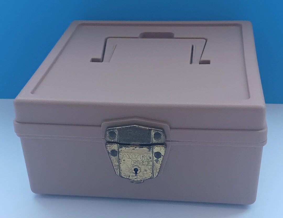 Vintage Plastic File Check Organjzer Box With Handle by Ballonoff Home ...