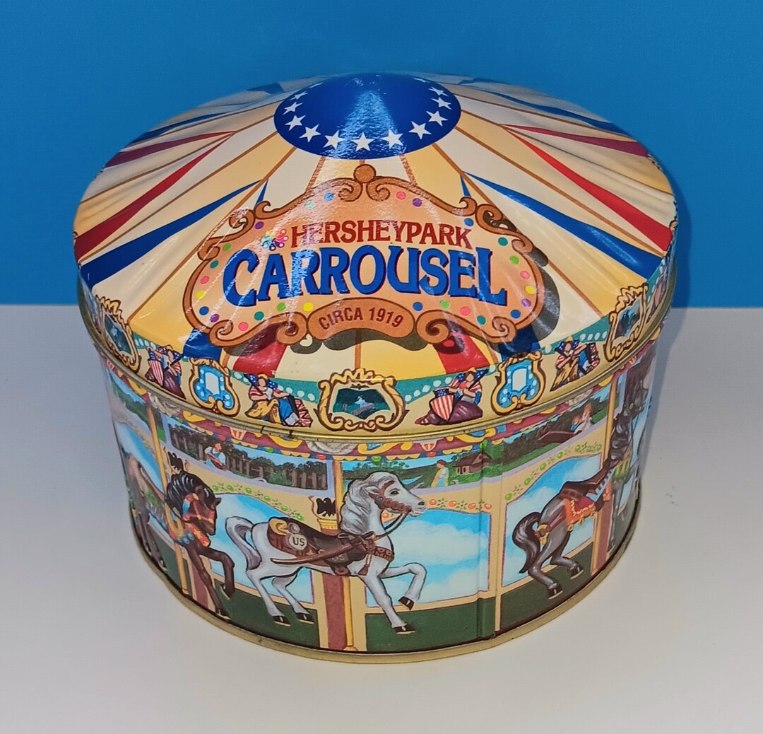 Vintage 1996 Hersheypark Hometown Series 13 Carousel Tin - Etsy