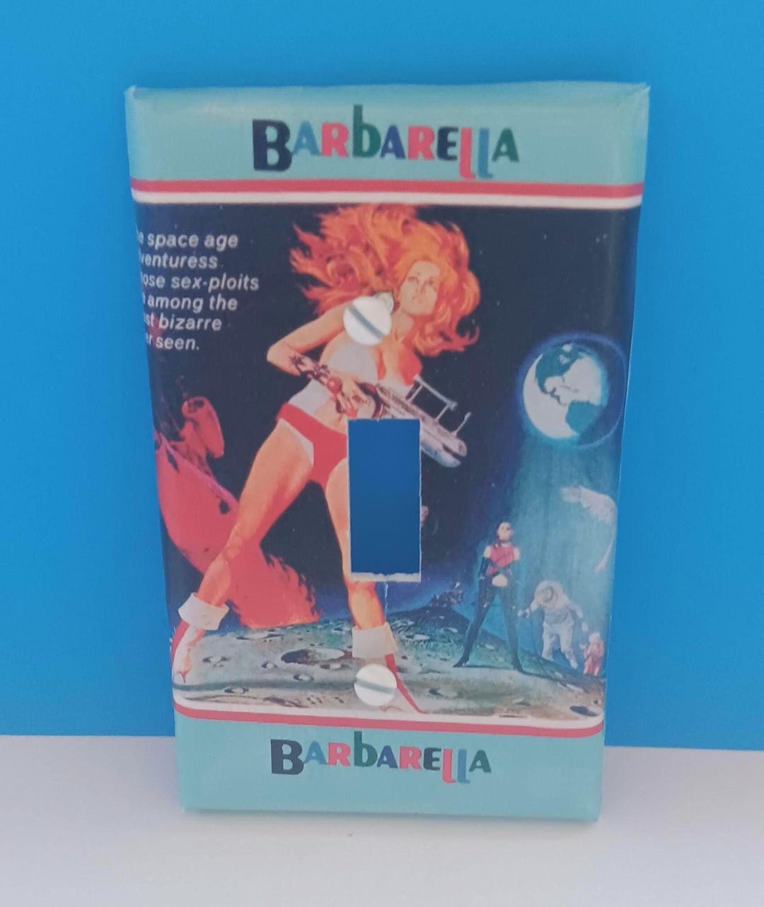 Handmade Decoupaged Barbarella Light Switchplate Cover, Barbarella ...