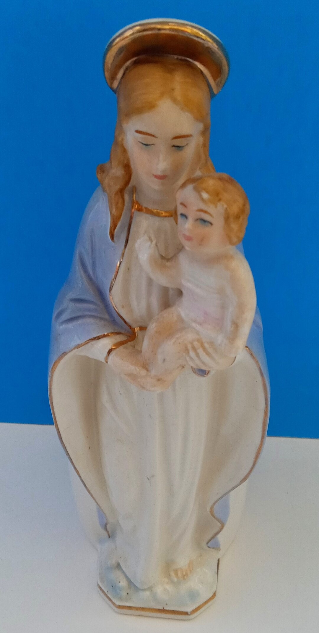 Vintage Artmark Porcelain Madonna and Baby Jesus Planter, Vintage ...