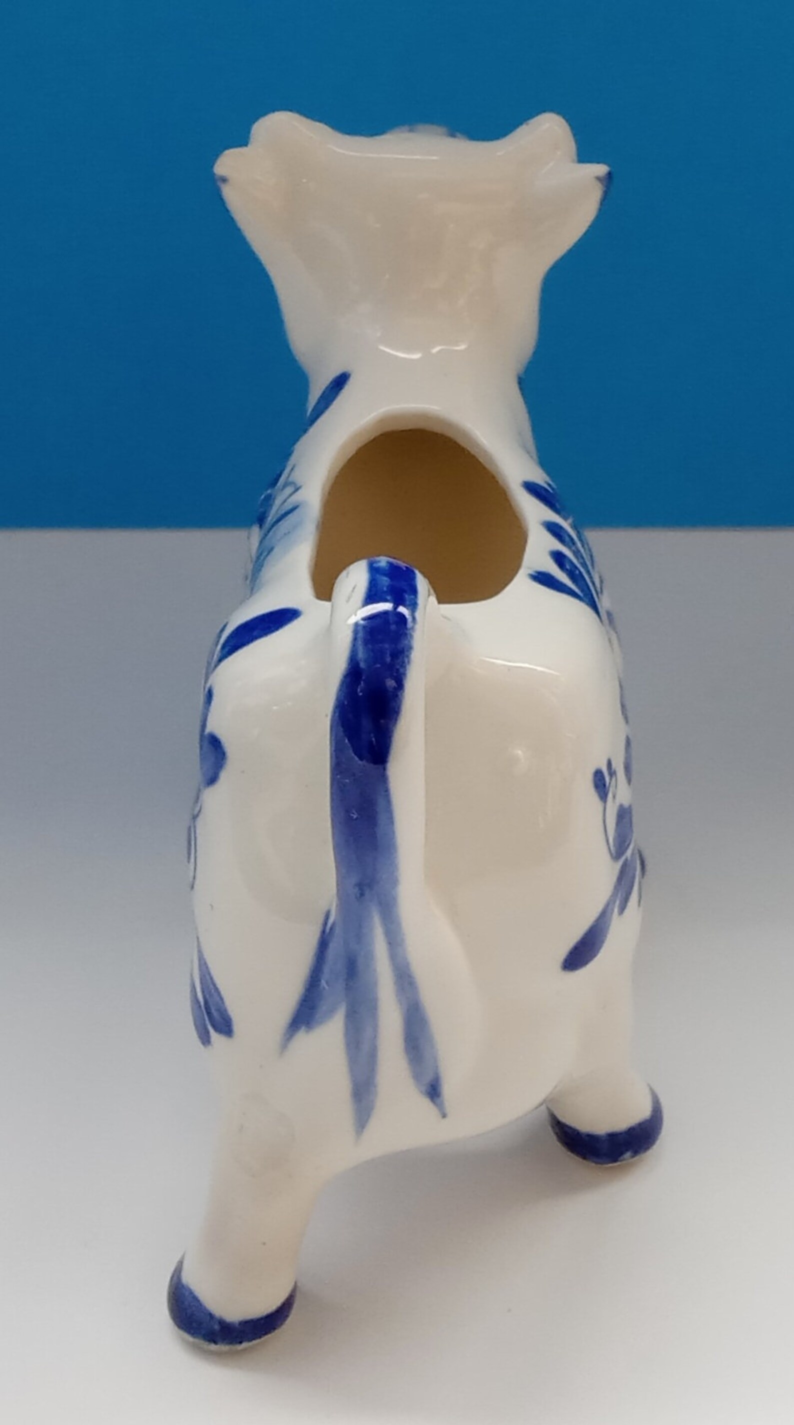 Vintage Ceramic Delft Style Blue and White Cow Creamer Cow - Etsy