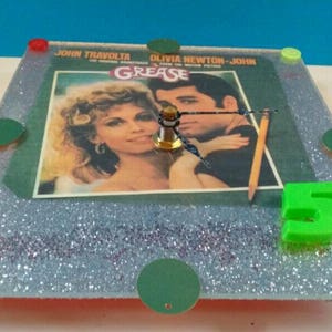 Handmade Acrylic Grease Wall Clock, Retro Movie Clock, 1970s, Olivia ...
