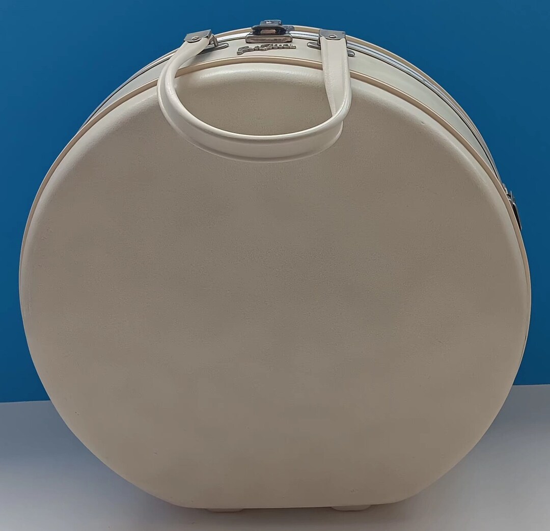 Mid Century Jet Flite Hard Shell Hat Box, Vintage Hat Box, Mid Century ...