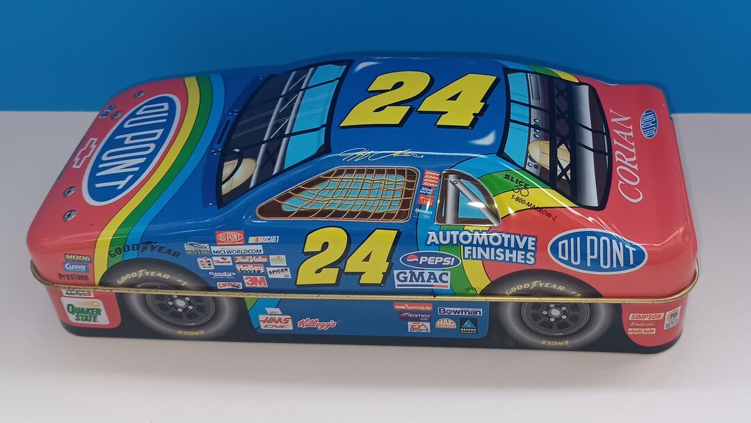 Vintage Nascar Jeff Gordon Racecar Candy Tin Empty, Collectible Vintage ...