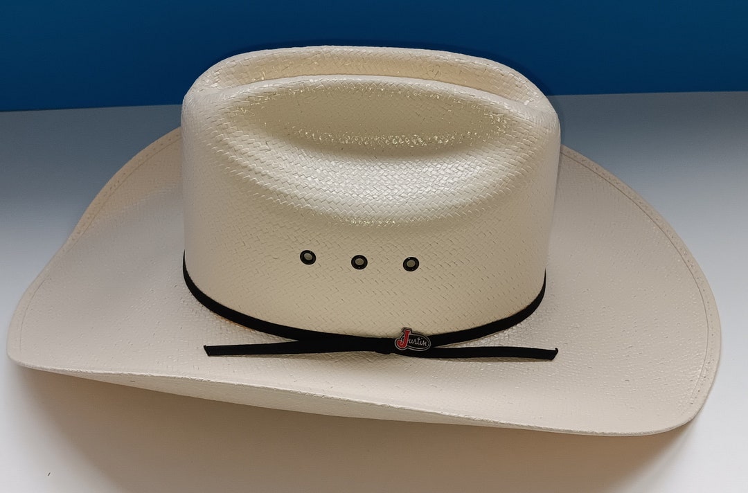 Men's Size 7 1/8 Straw Cowboy Hat Ranchhand by Justin Boots, Justin ...