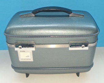Midcentury Turquoise Train Case - Etsy
