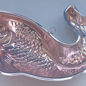 Vintage Copper Jello Mold With Fish Design, Retro Jello Mold, Vintage ...