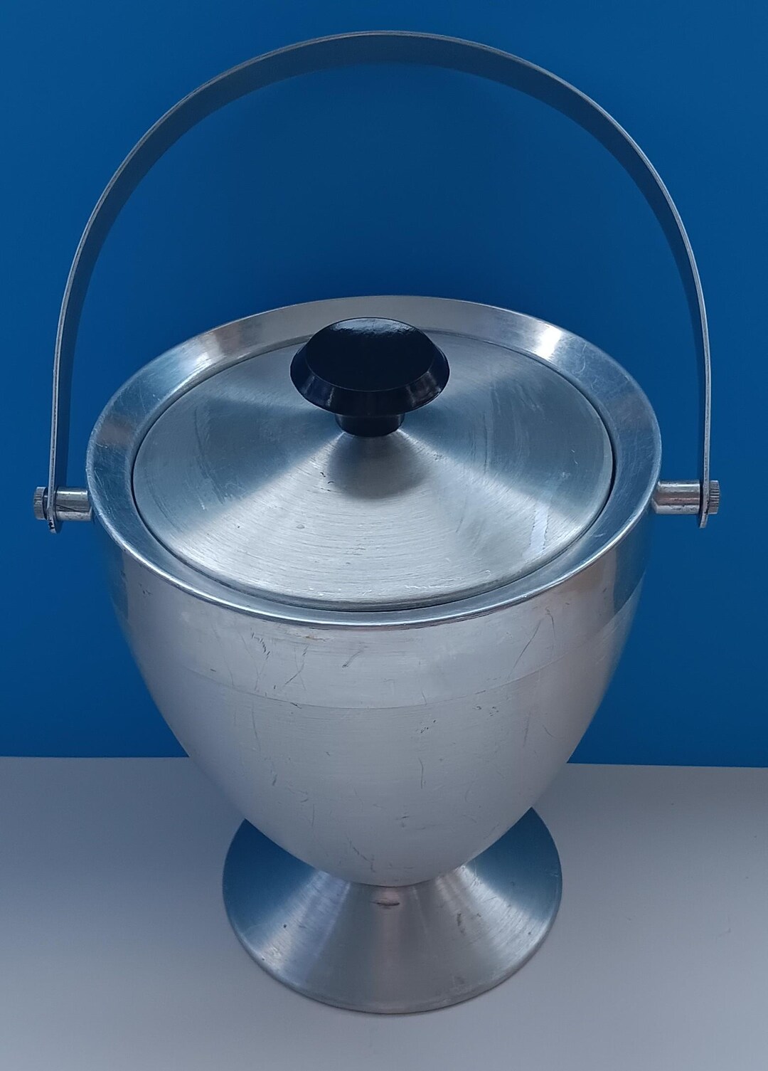Mid Century Stainless Steel Ice Bucket: Retro Barware by Puritan Italy ...