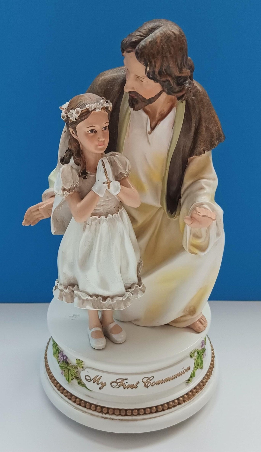 Resin my First Communion Music Box, Religious First Communion Music Box ...