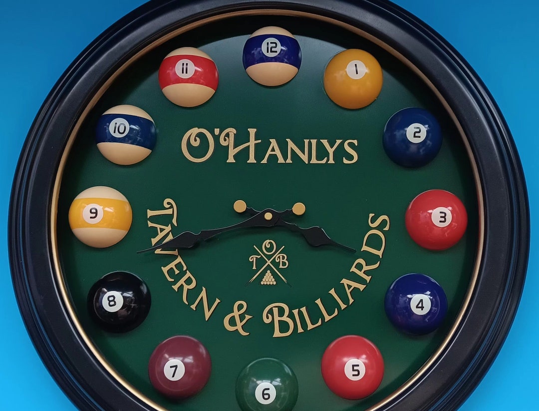 Unused O'hanly's Tavern and Billiards Wall Clock by First Time, in ...