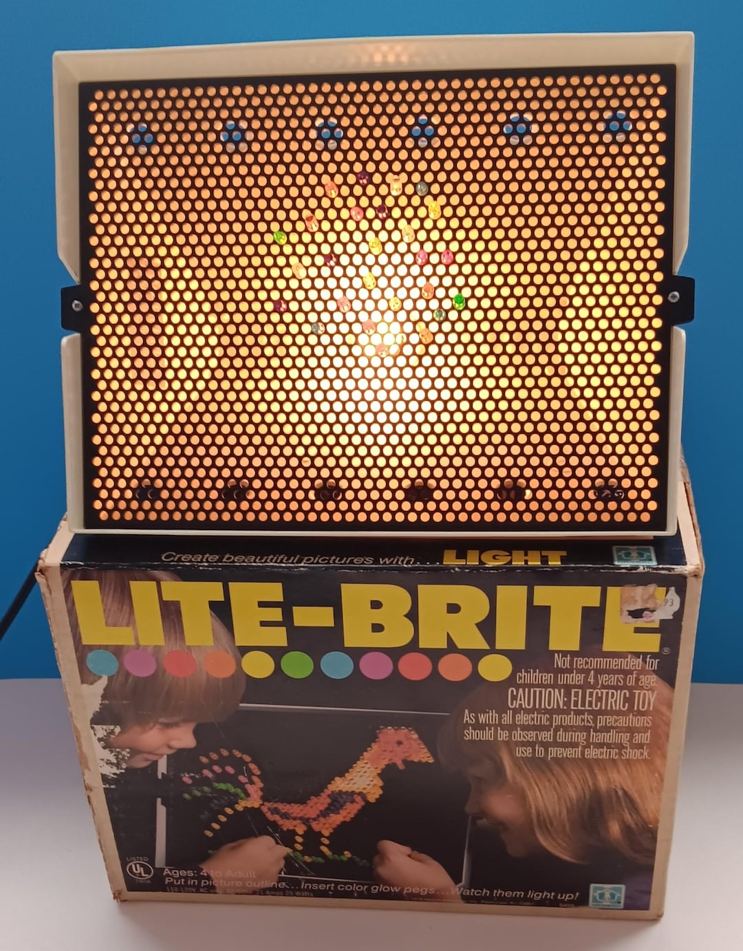 Vintage 1978 Hasbro Lite Brite Toy: Retro Electronic Peg Art - Etsy