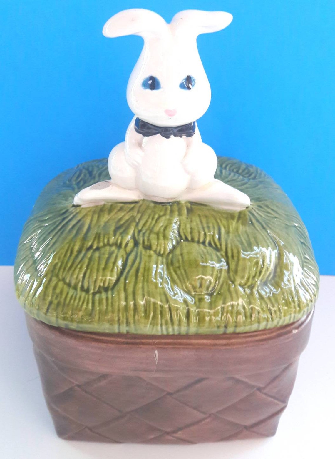 Super Cute Vintage Ceramic Rabbit Box Vintage Bunny Rabbit | Etsy