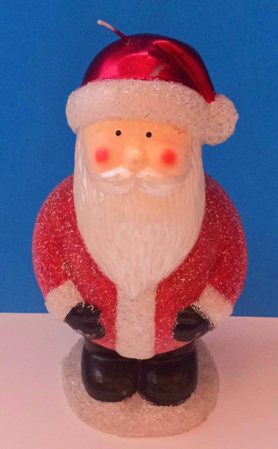 Vintage Santa Claus Candle Retro Christmas Decor Vintage - Etsy