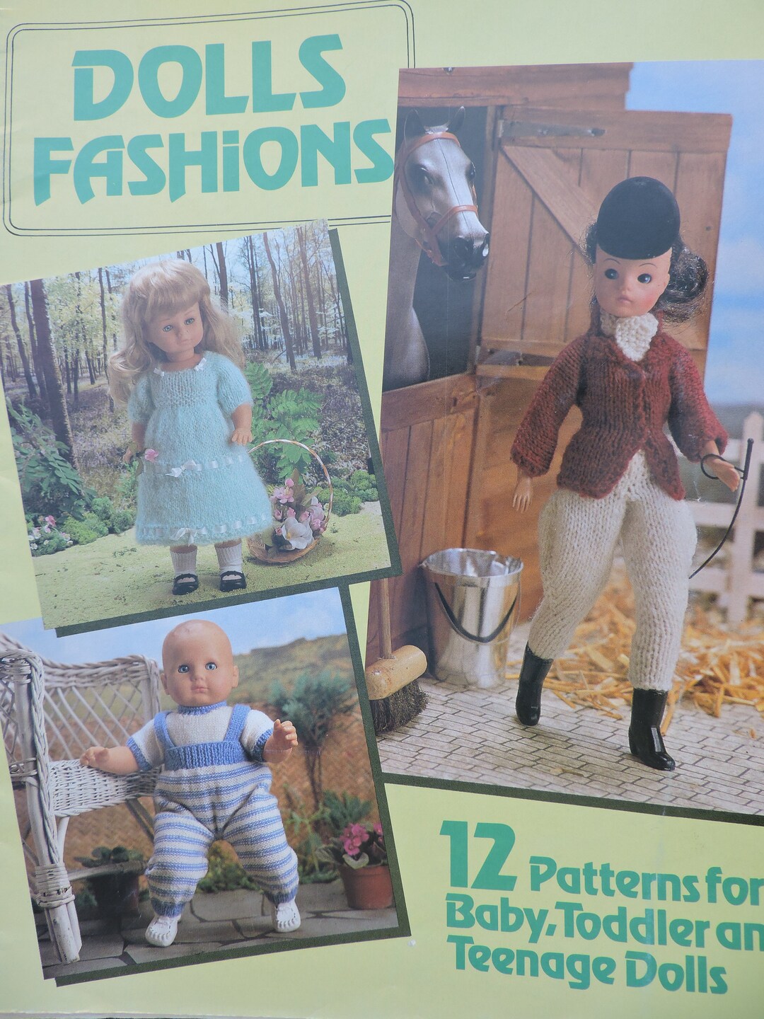Baby Toddler and Teenage Dolls Fashion Knit Patons F262 Knitting ...