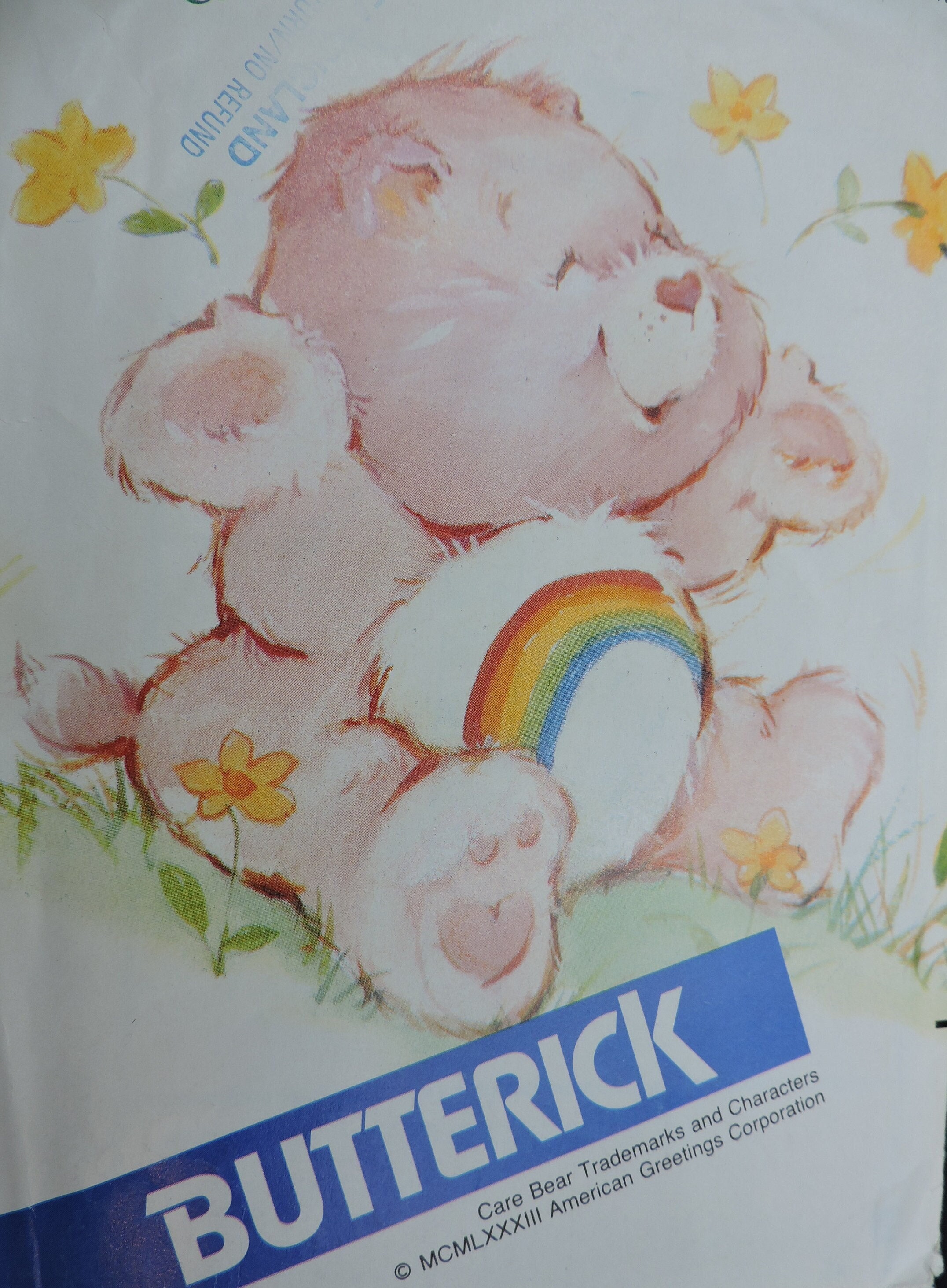 Cheer Bear Care Bears Rainbow Doll Butterick 6230 Care Bear - Etsy