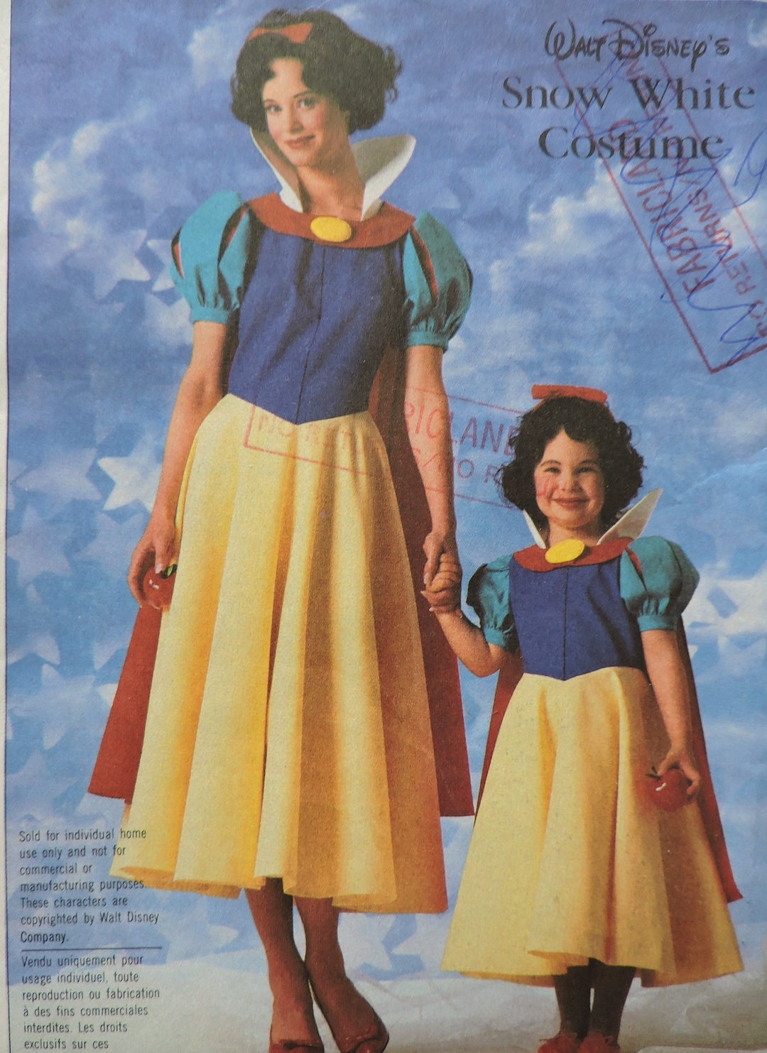 Snow White Princess Halloween Stage Play Walt Disney Costume Simplicity ...