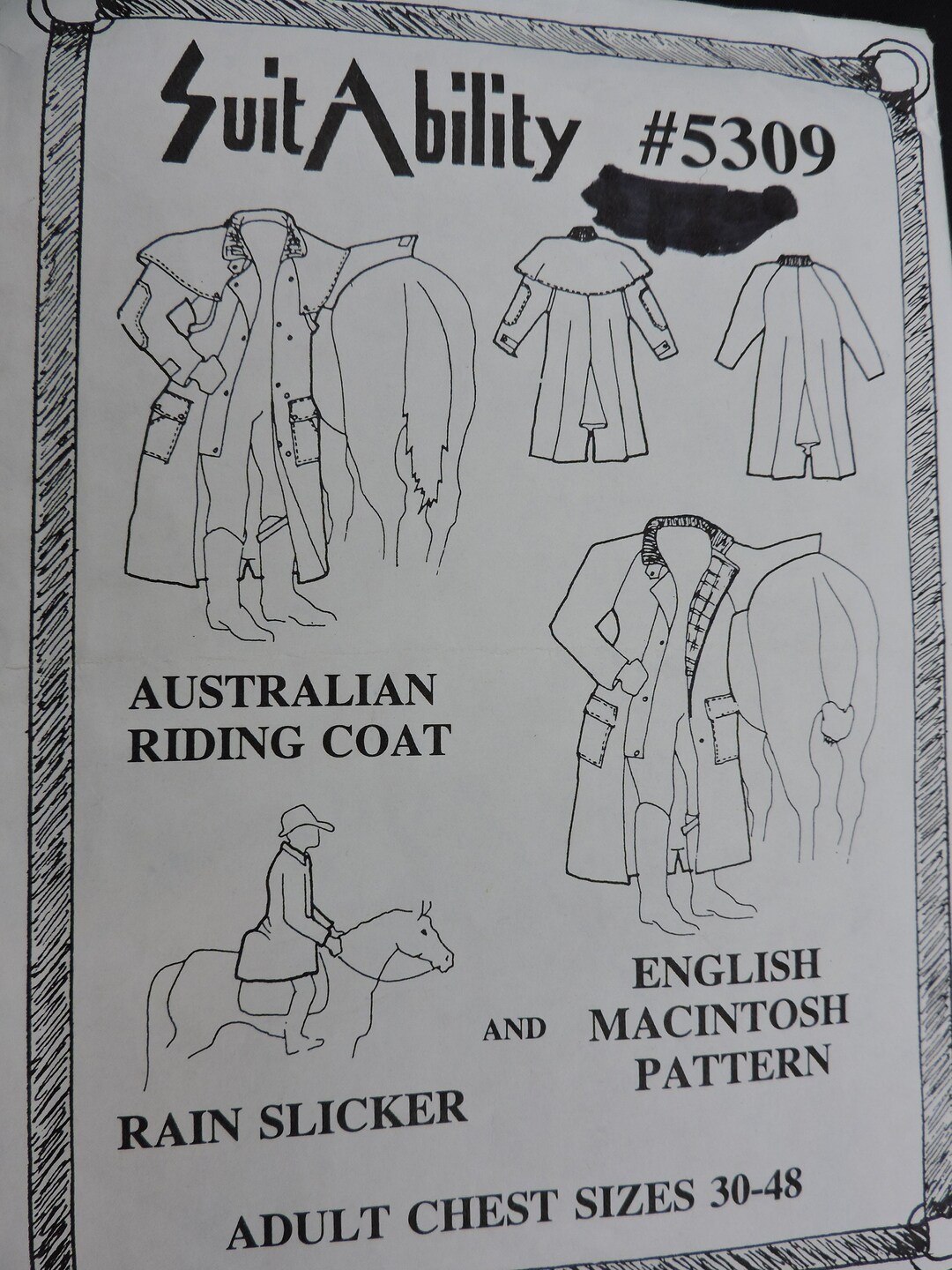 SuitAbility 5309 Adultes Western Rain Slicker Manteau d'équitation ...