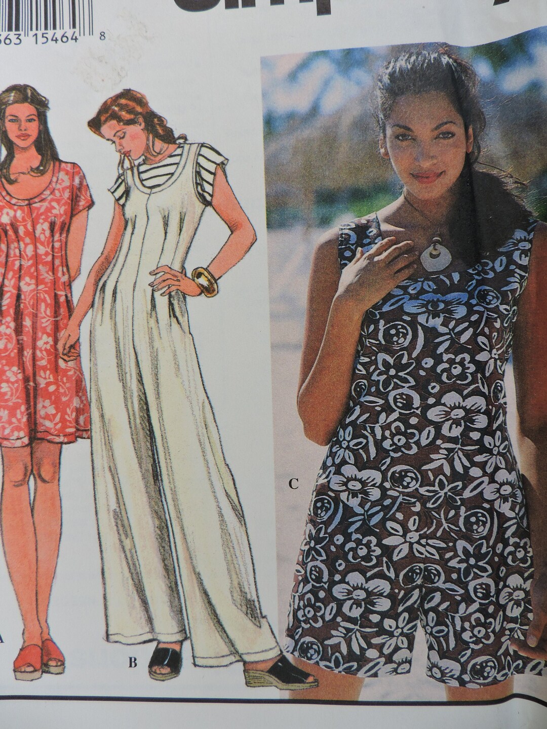 Jumpsuit in Three Lengths Classic Ladies Fashion Simplicity 9011 Sewing ...