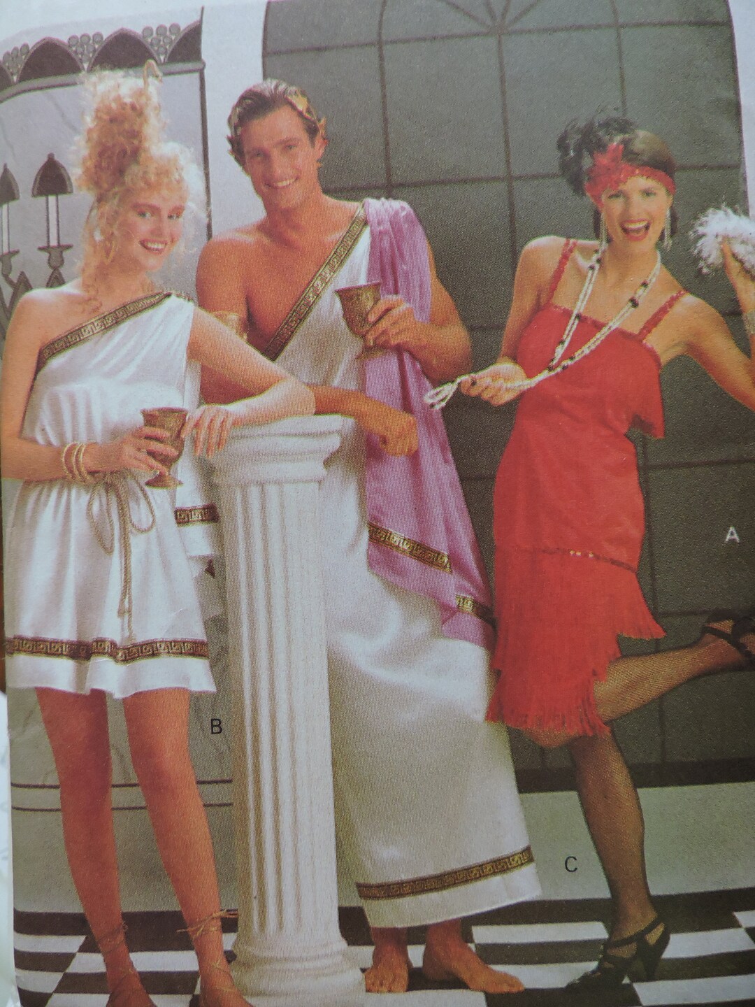 Costume Flapper Roman Draped Dress Toga Uncut Butterick 4199 Adult ...