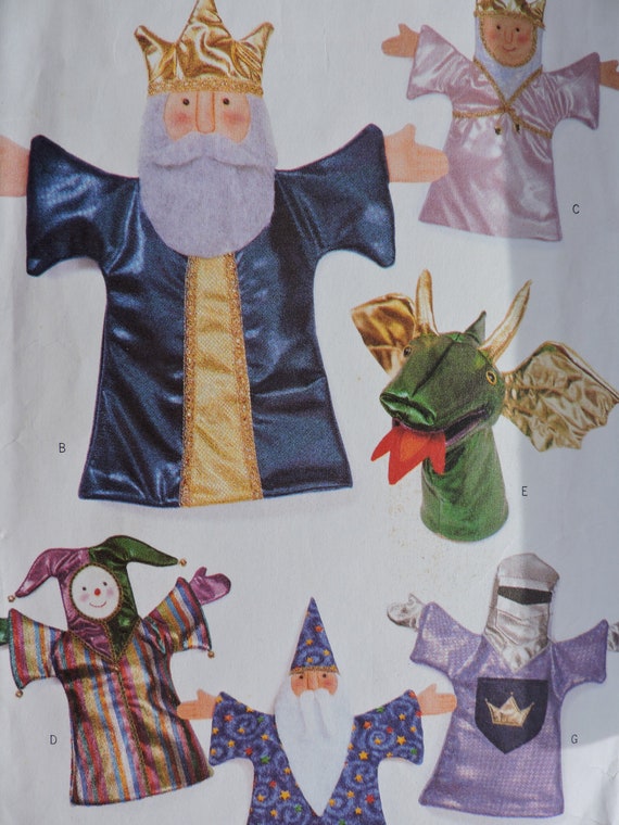 Hand Puppets Dragon Knight Wizard King Jester Six Stage and - Etsy Canada