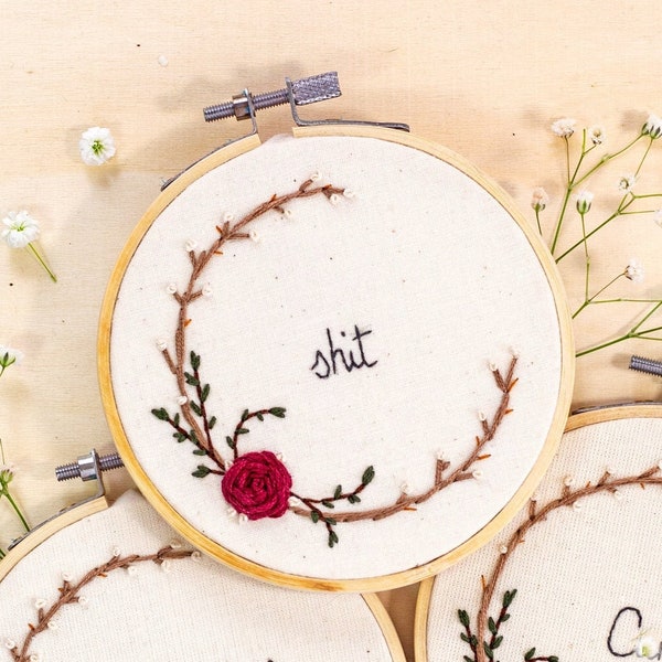 Swear Embroidery - Etsy