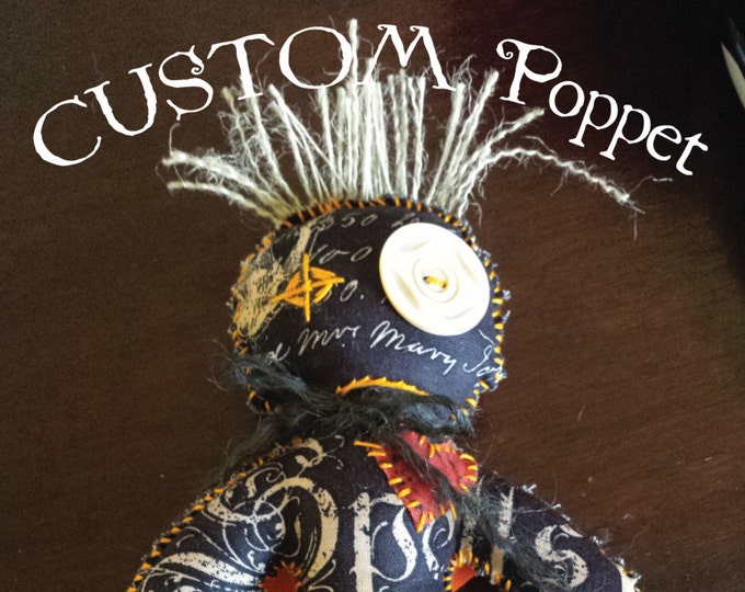 CUSTOM Poppet, Fabric Doll, Voodoo Doll, Witchcraft and Wicca, Hand ...