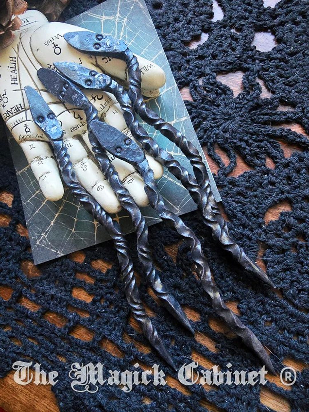 Hand Forged Iron Candle Scribe Snake Style, Witch Gift, Iron Scribe ...