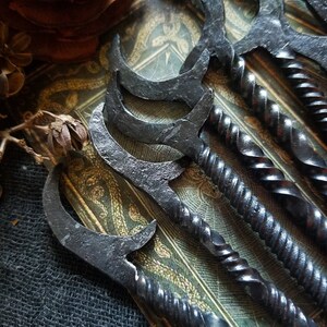 Twisted Hand Forged Fancy Iron Candle Scribe, Crescent Moon Scribe ...
