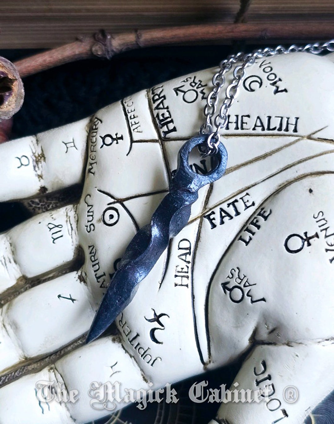 Hand Forged Iron Spike Necklace: Witch Magick Talisman - Etsy