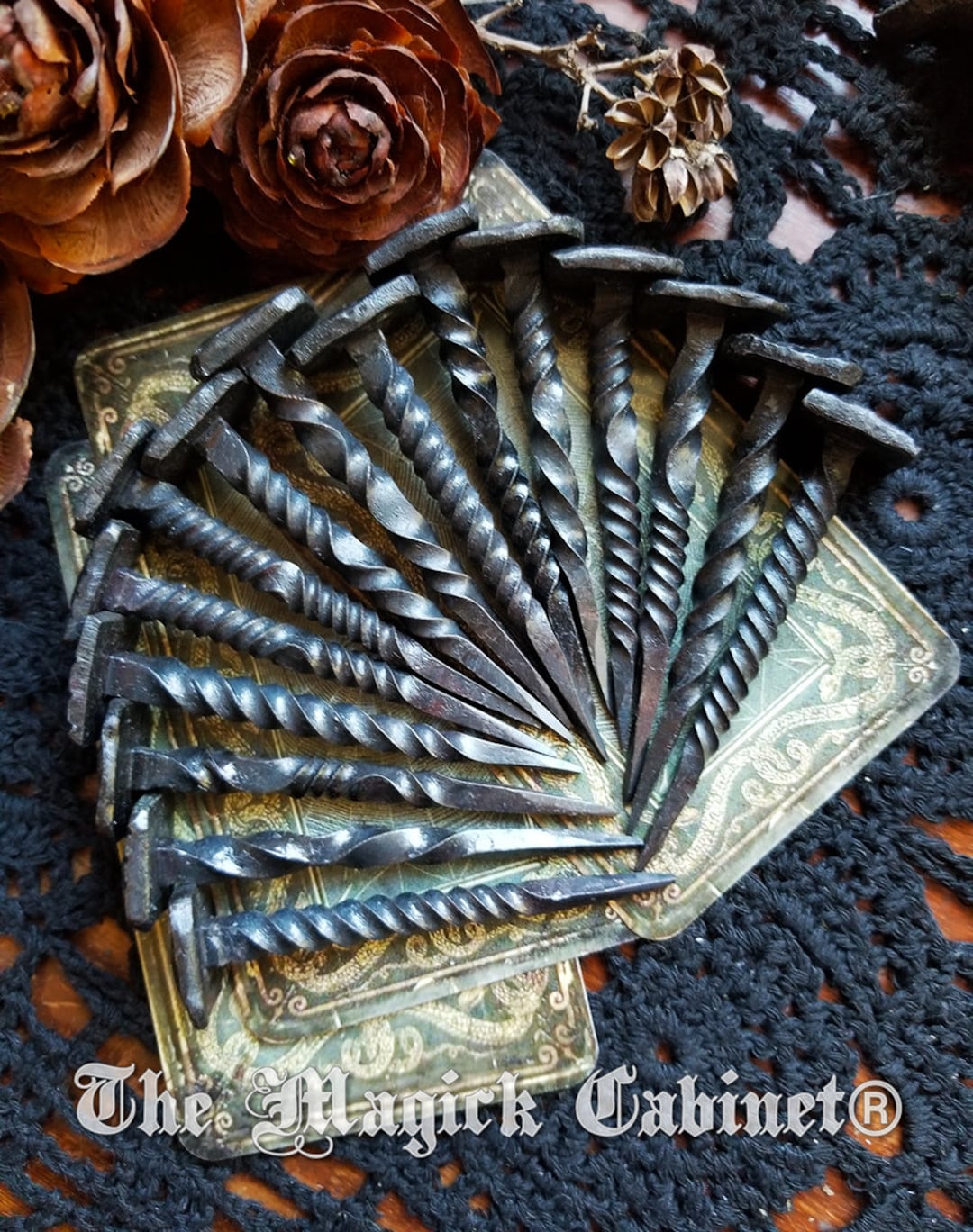 Conjure and Hexing Nails, Witches Nail Hand Forged and Twisted Iron ...