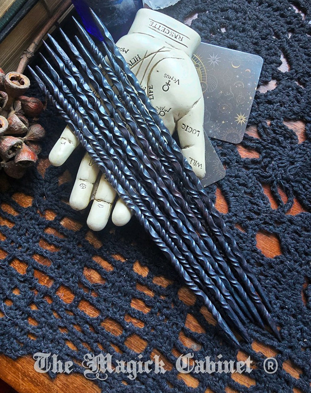 Long Twisted Iron Candle Scribe: Hand Forged Old World Witchcraft ...