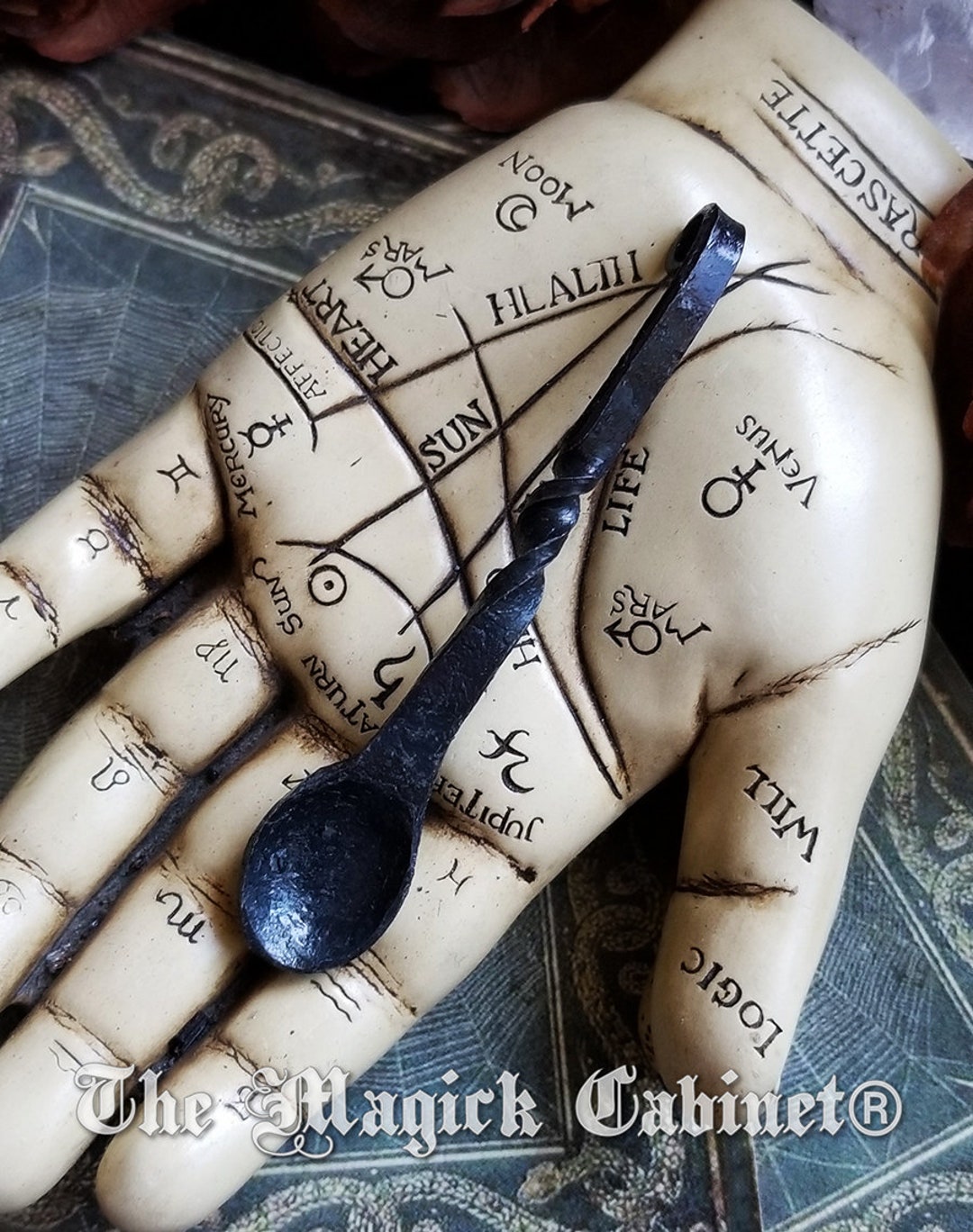 Twisted Horseshoe Nail Incense Spoon, Witches TINY Spoon Hand Forged ...