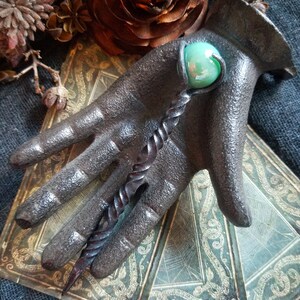 Twisted Hand Forged Fancy Iron Candle Scribe, Crystal Ball, Witches ...