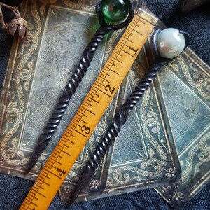 Twisted Hand Forged Fancy Iron Candle Scribe, Crystal Ball, Witches ...