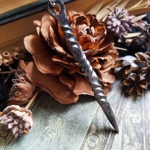 Hand Forged Iron Candle Scribe Necklace: Witch Magick Pendulum - Etsy