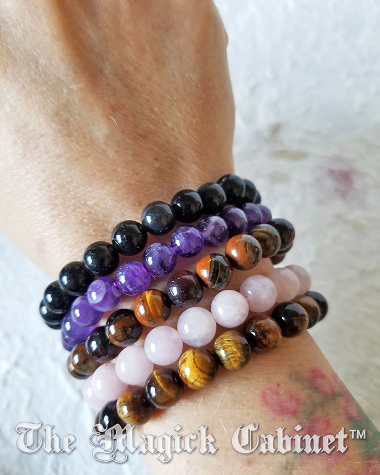 Tiger Eye Stretchy Bracelet Aids Harmony and Balance | Etsy