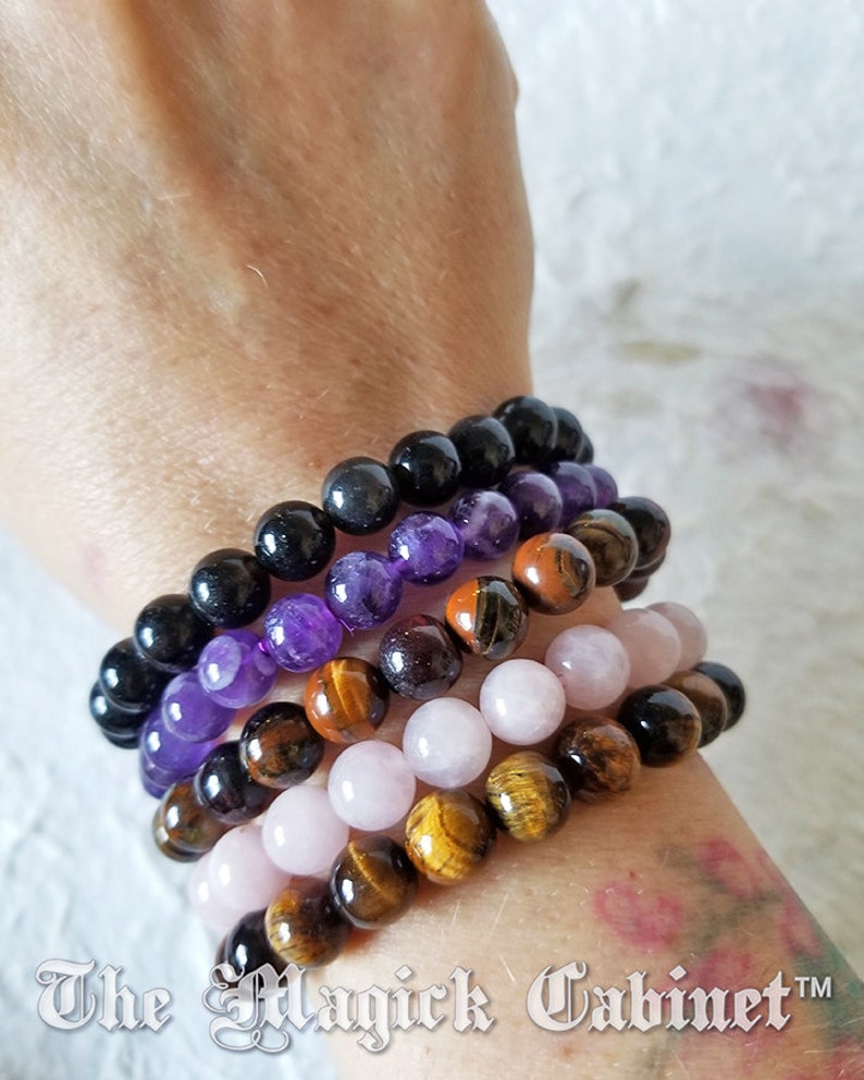 Tiger Eye Stretchy Bracelet Aids Harmony and Balance | Etsy