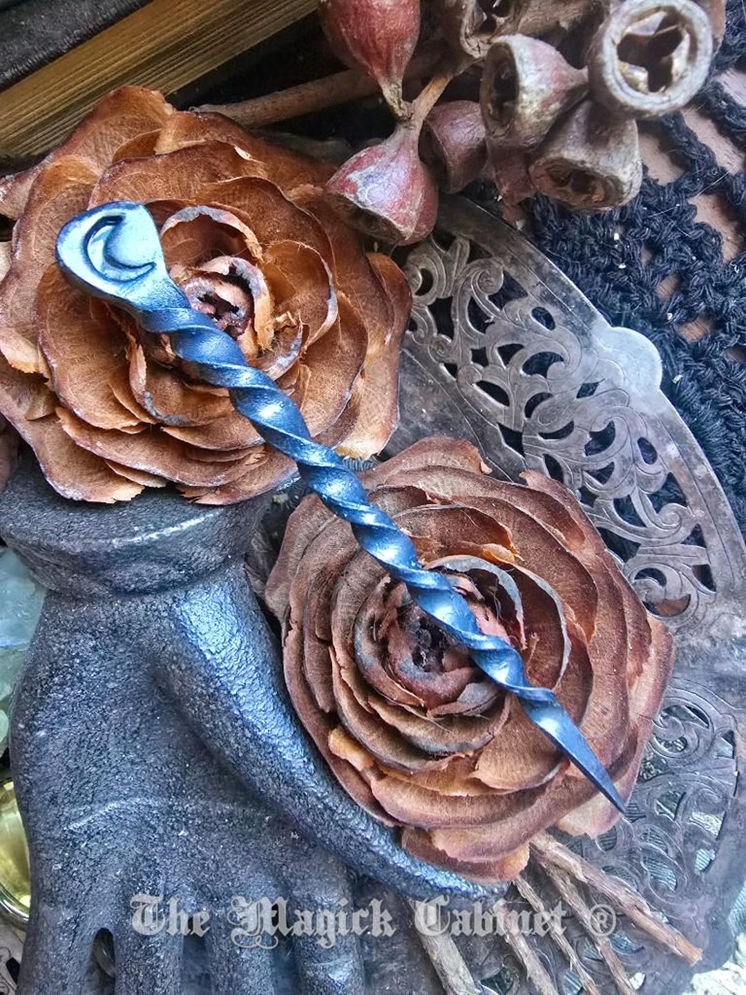 Crescent Moon Hexing Nail: Hand Forged Iron Witchcraft Tool - Etsy
