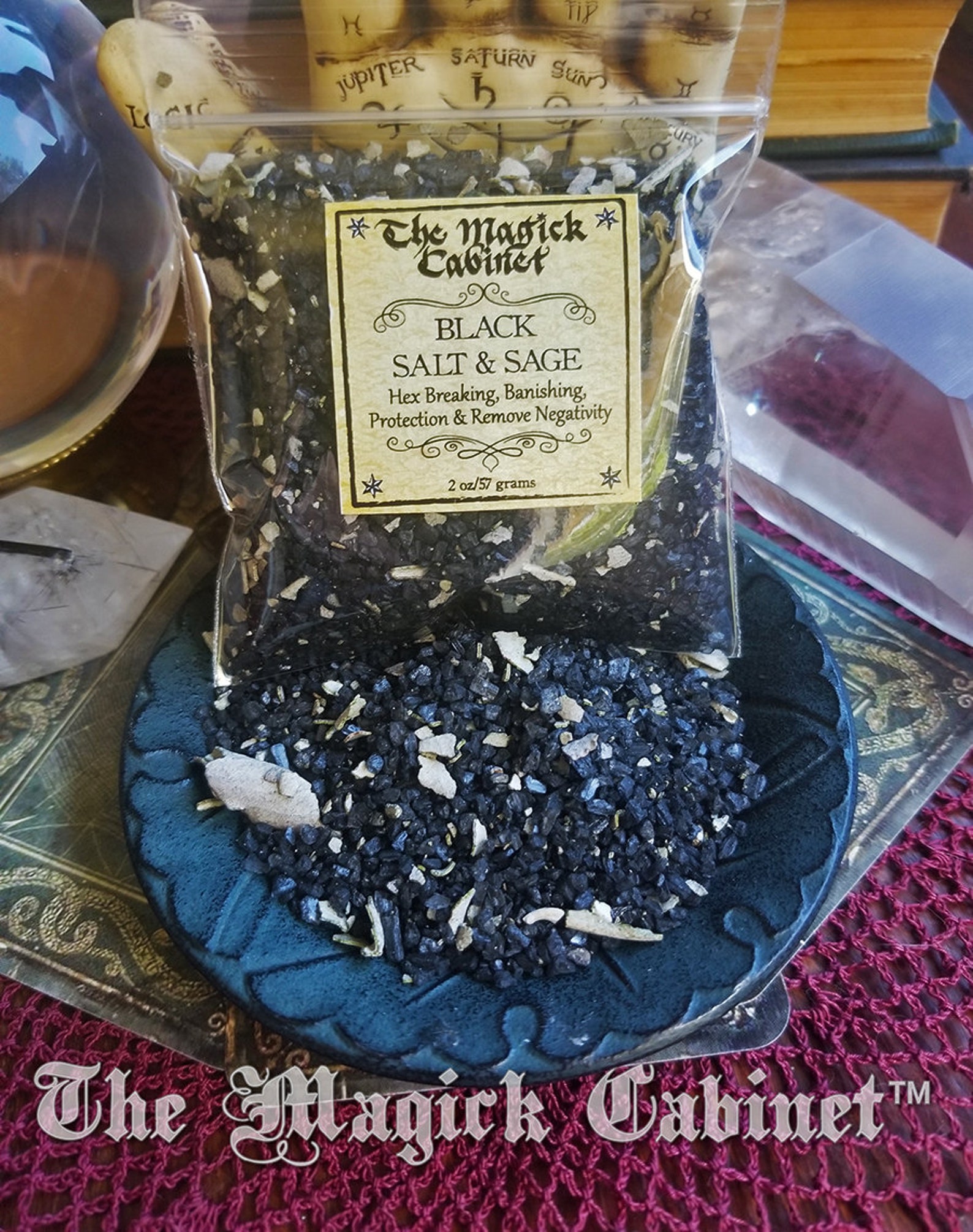Witches Black Salt With Sage Witchcraft Herbs and Wicca - Etsy