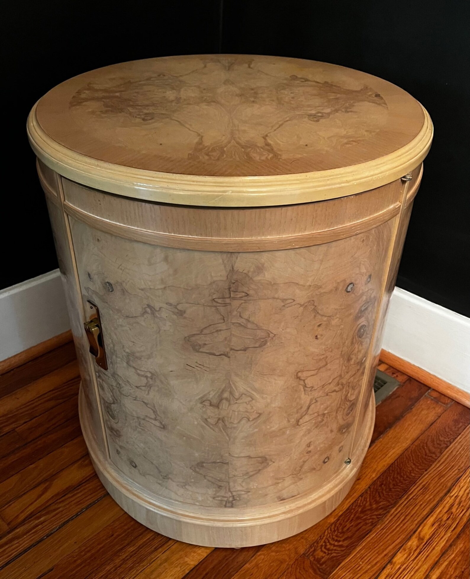 1980s Drexel Heritage Burl Drum Table From the Corinthian Collection - Etsy