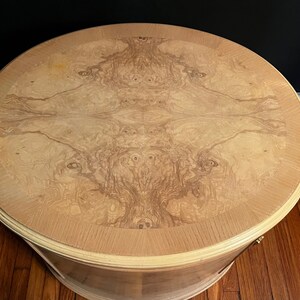 1980s Drexel Heritage Burl Drum Table From the Corinthian Collection - Etsy