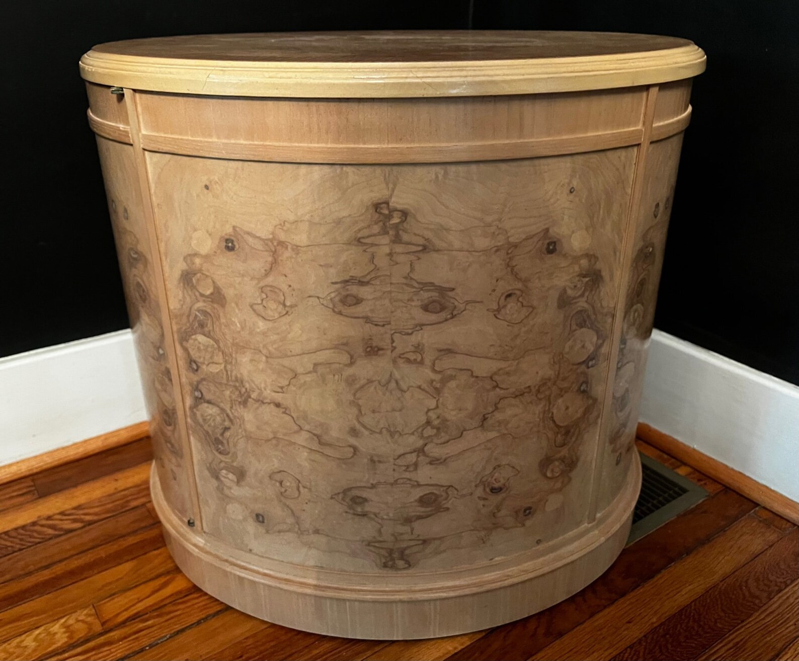 1980s Drexel Heritage Burl Drum Table From the Corinthian Collection - Etsy