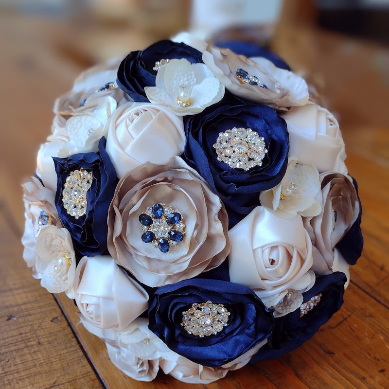Champagne Bridal Bouquet - Etsy