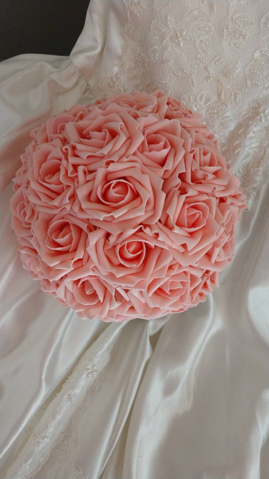 Soft Pink Rose Bouquet perfect for Weddings, Communion, Quinceañera
